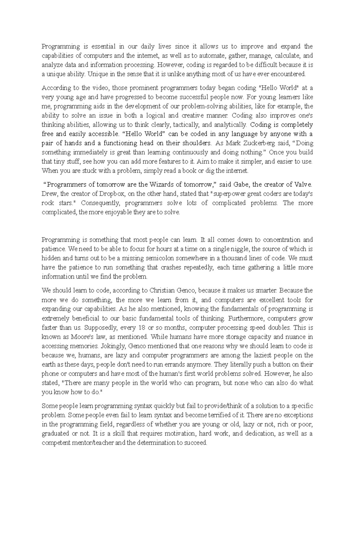 Programming - However, coding is regarded to be difficult because it is ...