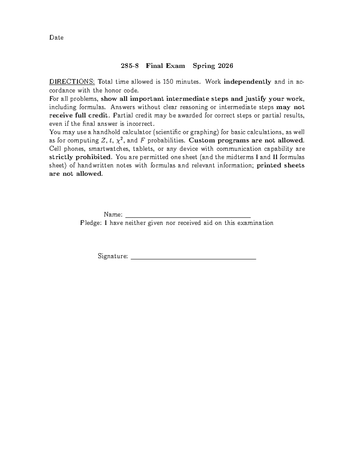 Mock Exam Solutions - Final Exam Spring 2026 - Studocu