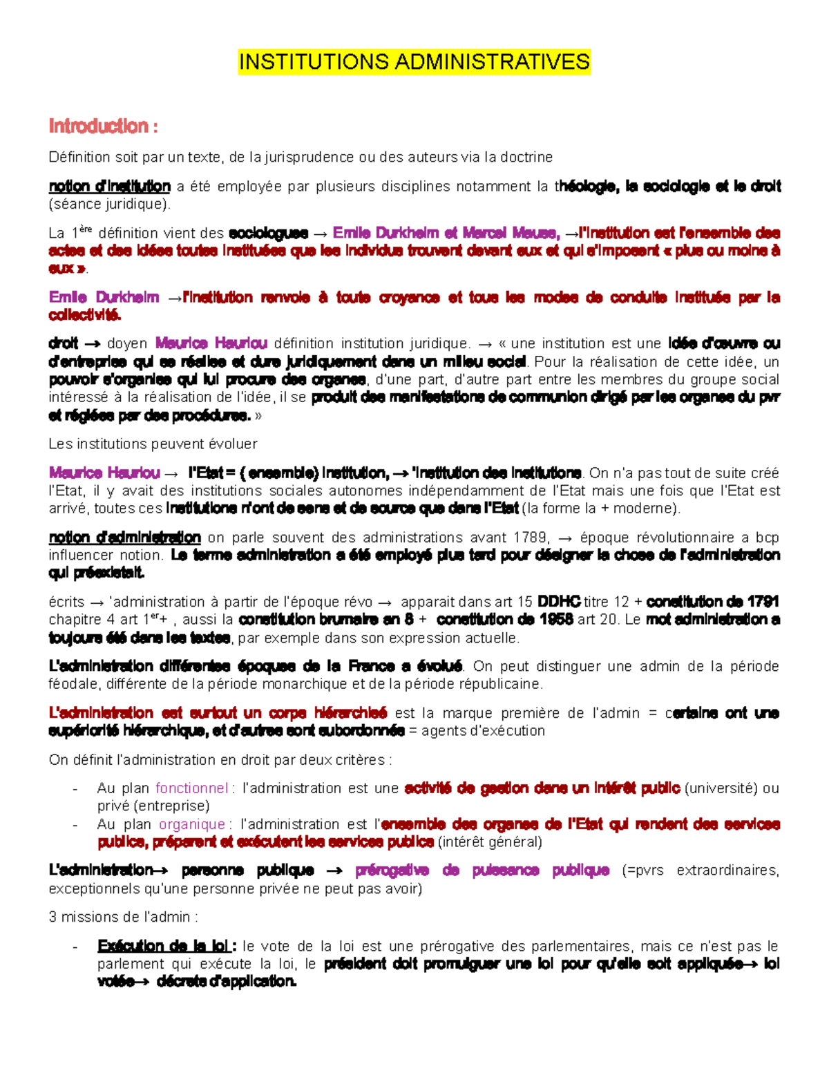 CM Institutions Administratives : Définition et Évolution des ...