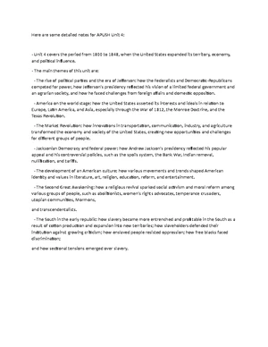 AP World Unit 9 - Class notes - Detailed notes for Unit 9 of AP World ...