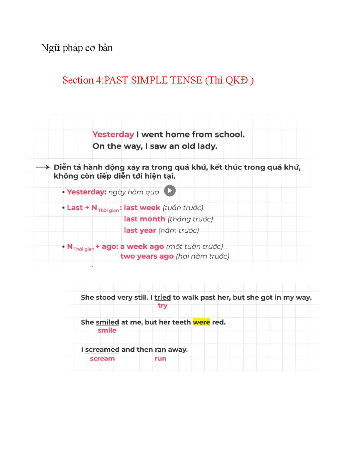 Ngữ pháp cơ bản - bai tap - Bài tập cá nhân - Ngữ pháp cơ bản Section 4 ...