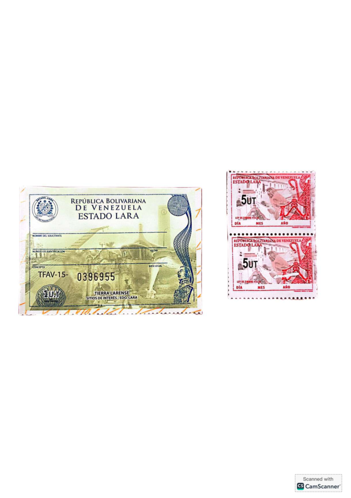 Ley de Timbre Fiscal - Estado Lara 5UT TFAV-15-0396955 - Studocu