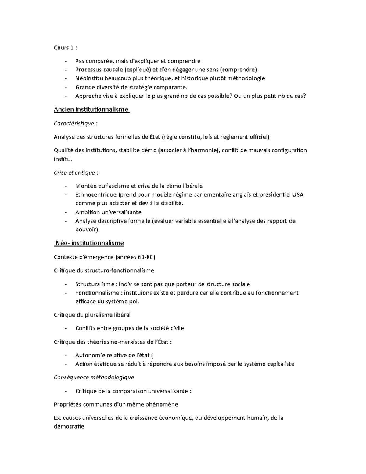 Cours 1 - prof christian pepin - Cours 1 : Pas comparée, mais d ...