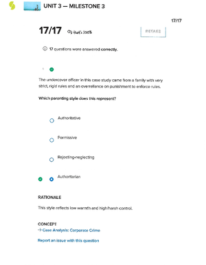 Sophia Learning Milestone 2: Criminology Case Study Analysis - Studocu