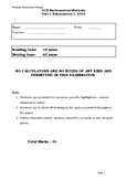 Mathematical Methods- Unit 1 - Grade: 11 - Victorian Certificate of ...