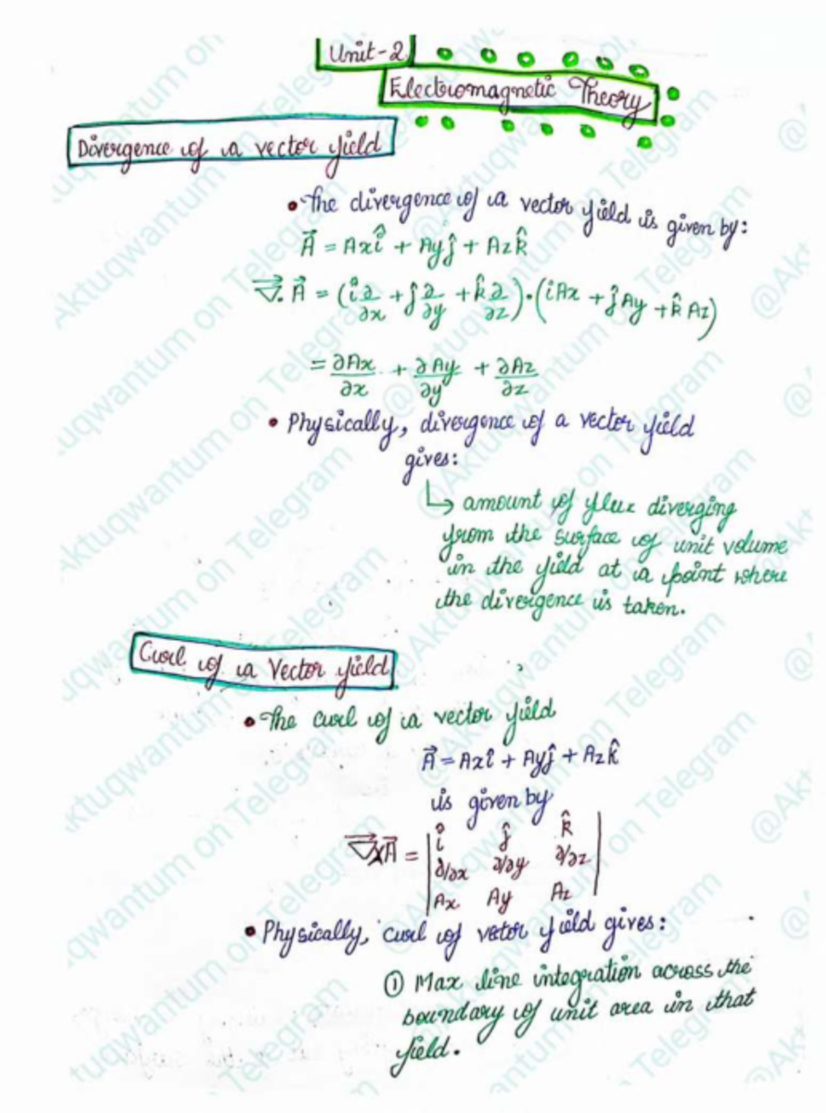 Engineering Physics Unit-2 Electromagnetic Theory Notes by GCET Student ...