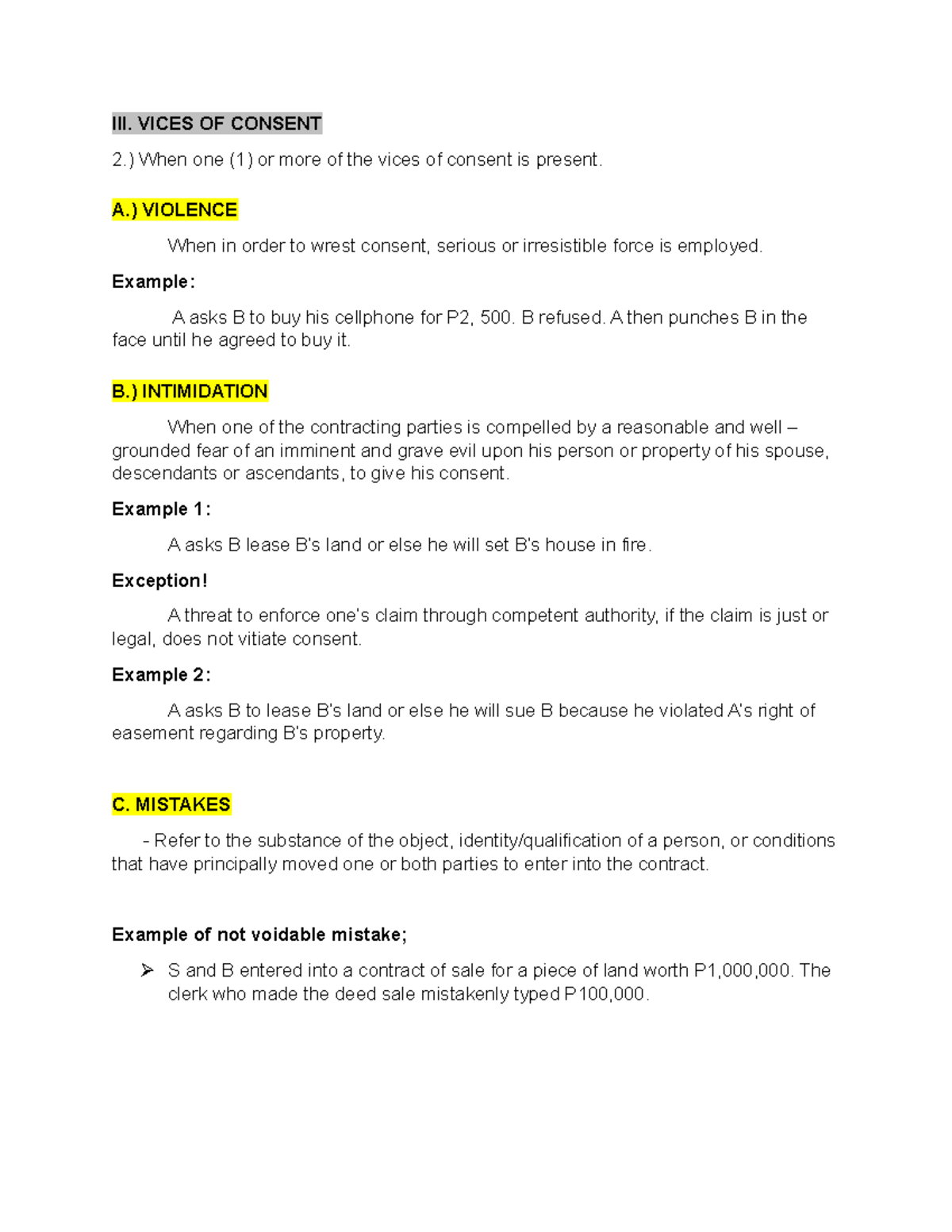 Vices of Consent: Understanding Violence, Intimidation, and Fraud - Studocu