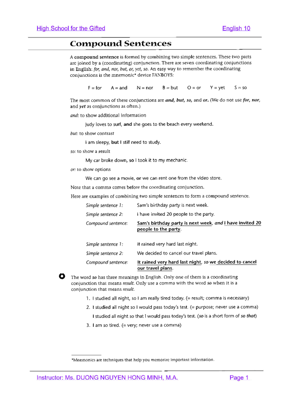 10-compound-sentences - Dẫn luận Ngôn ngữ học - Studocu