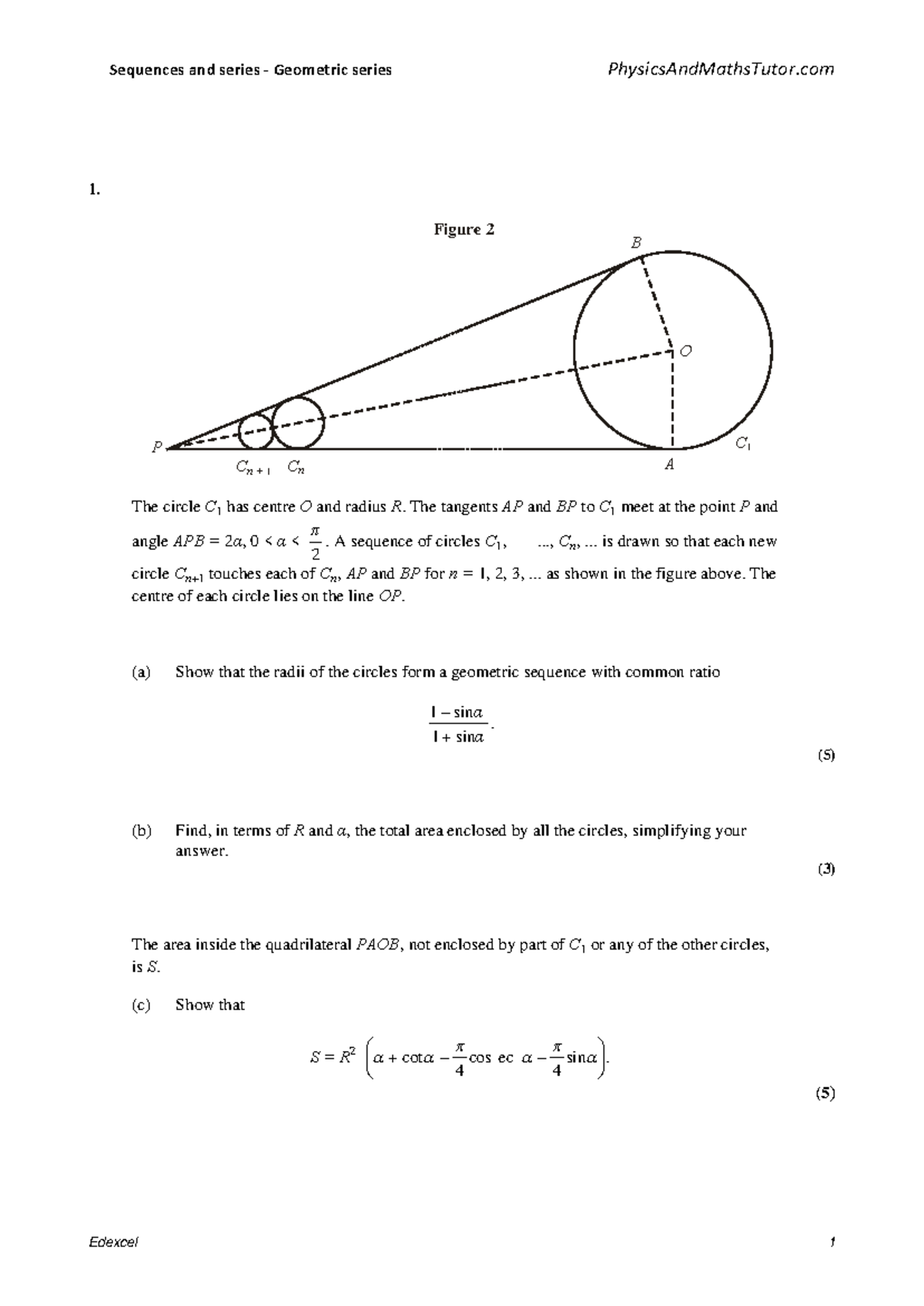 Geometric Series 2 - Edexcel Test Notes - Studocu