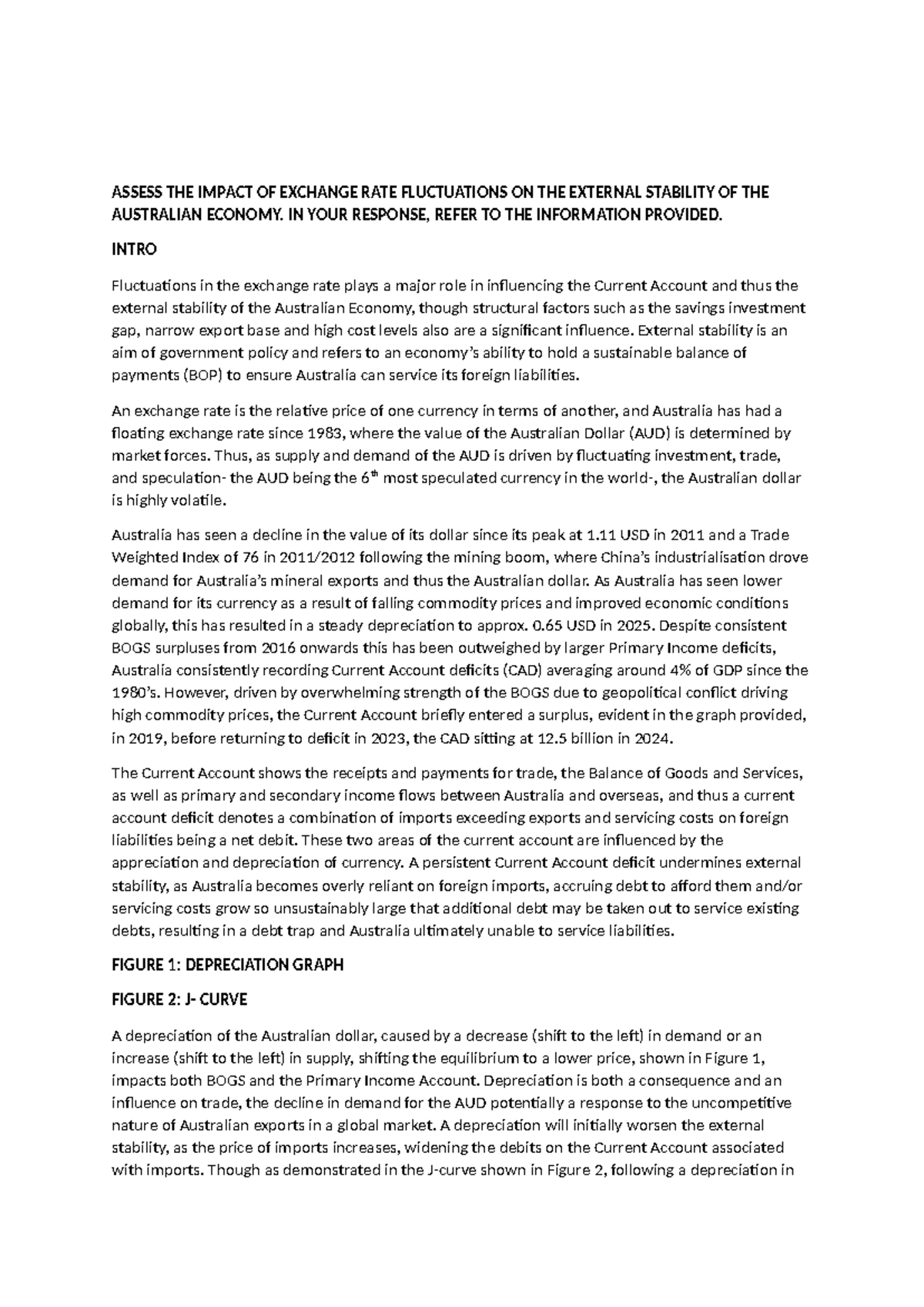 Assessing Exchange Rate Fluctuations on Australia's External Stability ...