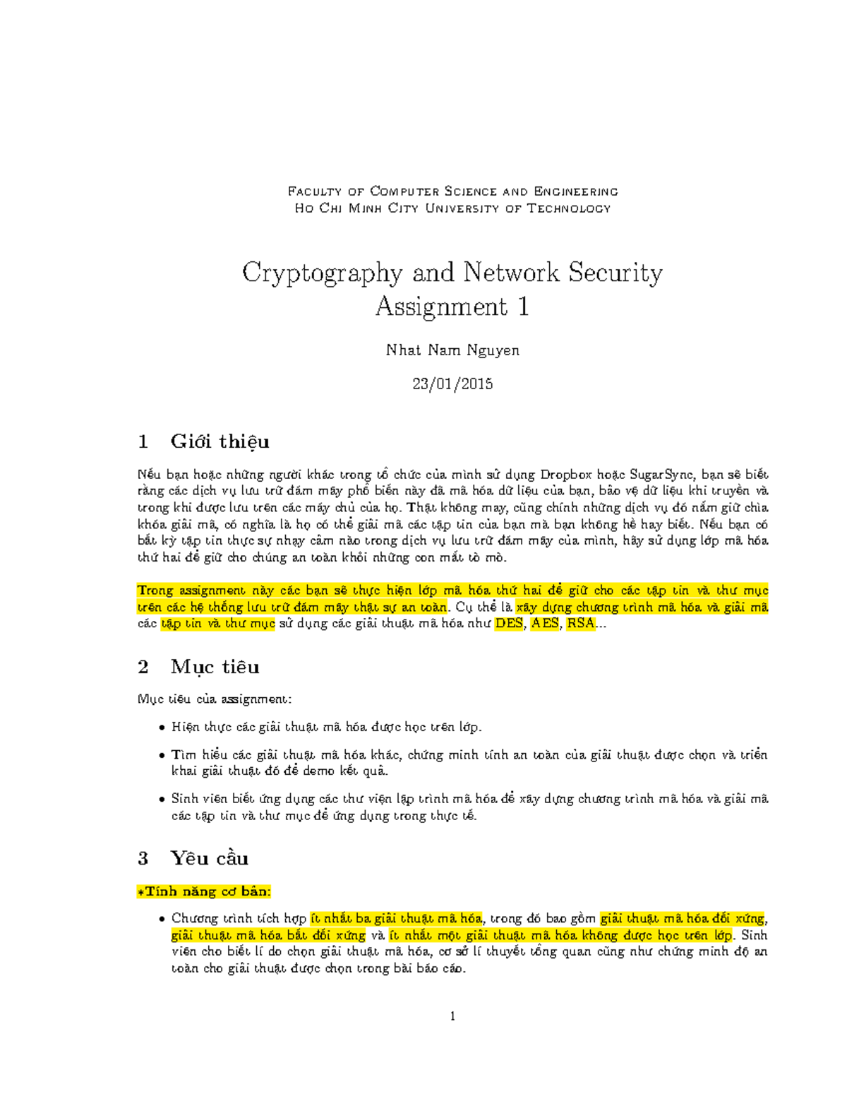Lecture note for cryptography course - Faculty of Computer Science and ...