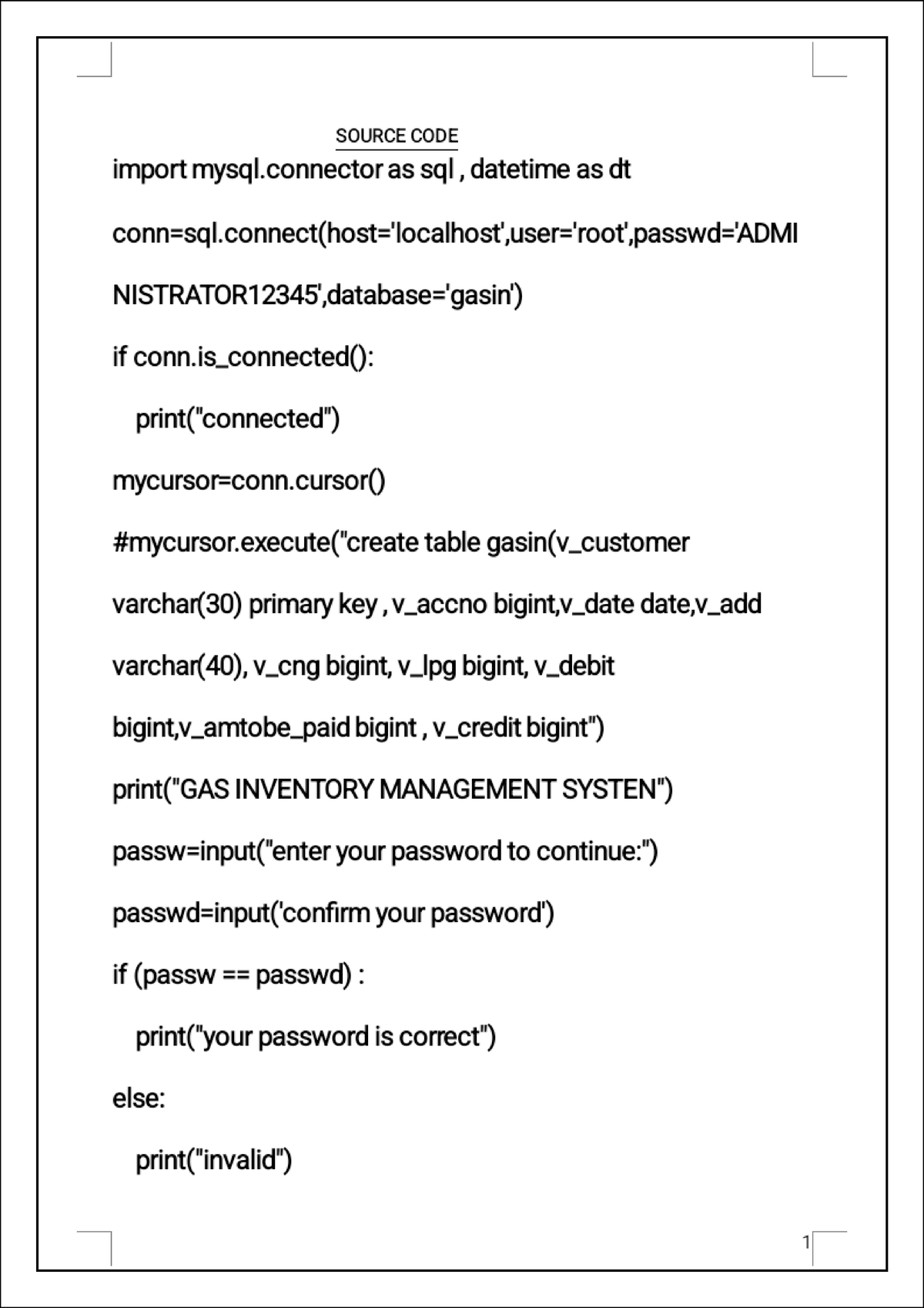 Gas Management System Project (CS 101) - Studocu