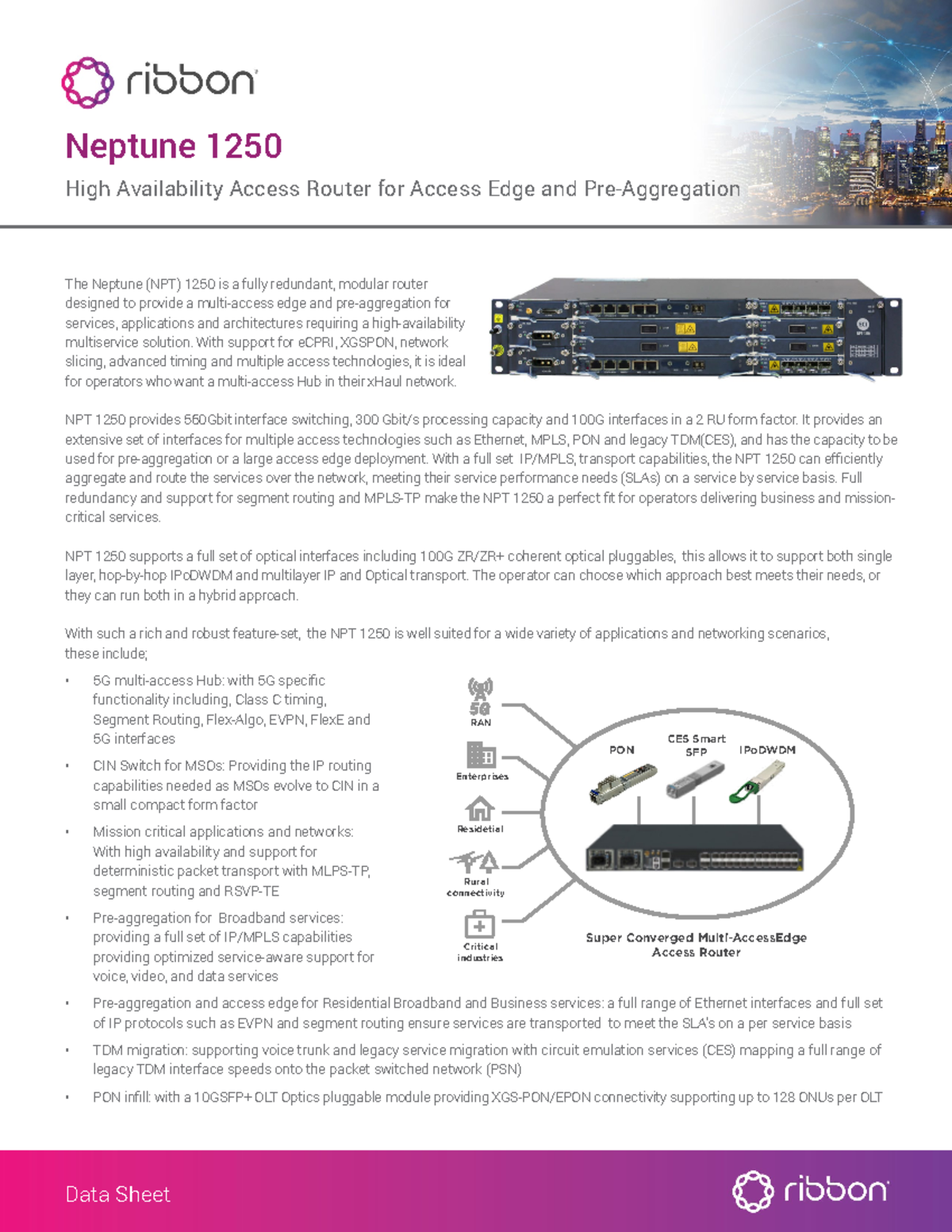 DS Neptune NPT-1250: High Availability Access Router Overview - Studocu