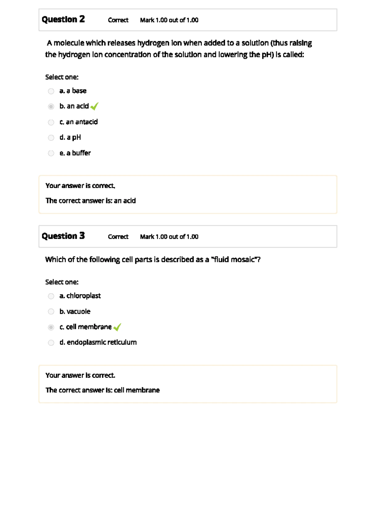 Graded Quiz Unit 3 Attempt review - Question 1 Correct Mark 1 out of 1 ...