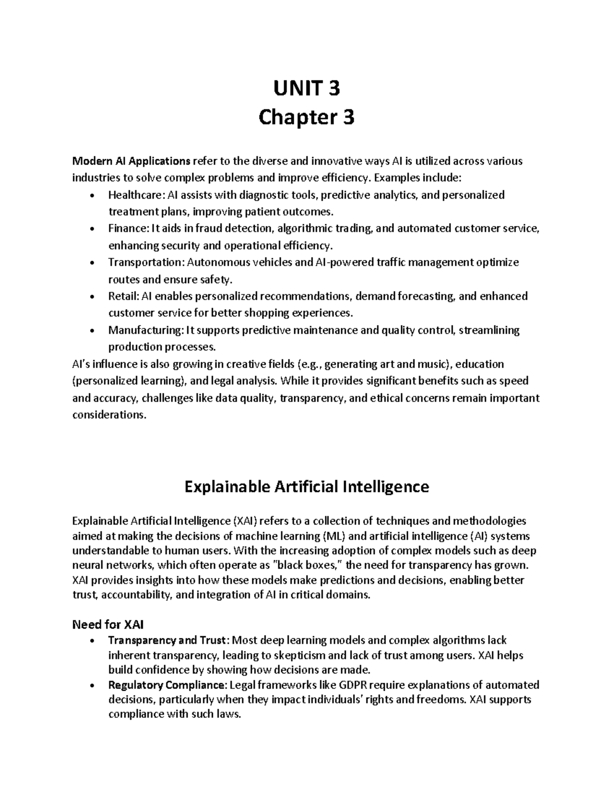 UNIT 3 Chapter 3 - .rw. - UNIT 3 Chapter 3 Modern AI Applications refer ...