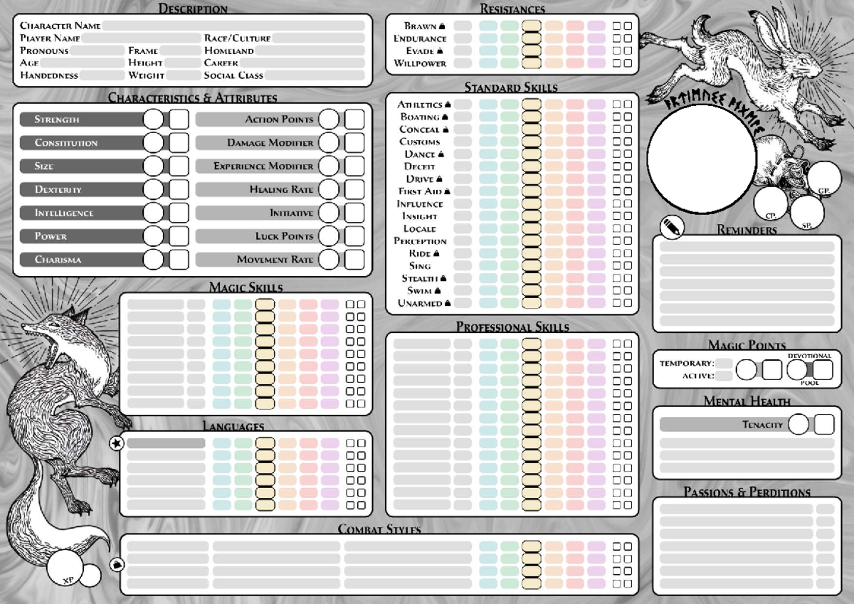Mythras Sheet - New Version - 1 - SITXHRM002 - AR TIMUSSAN GE LS ENC ...