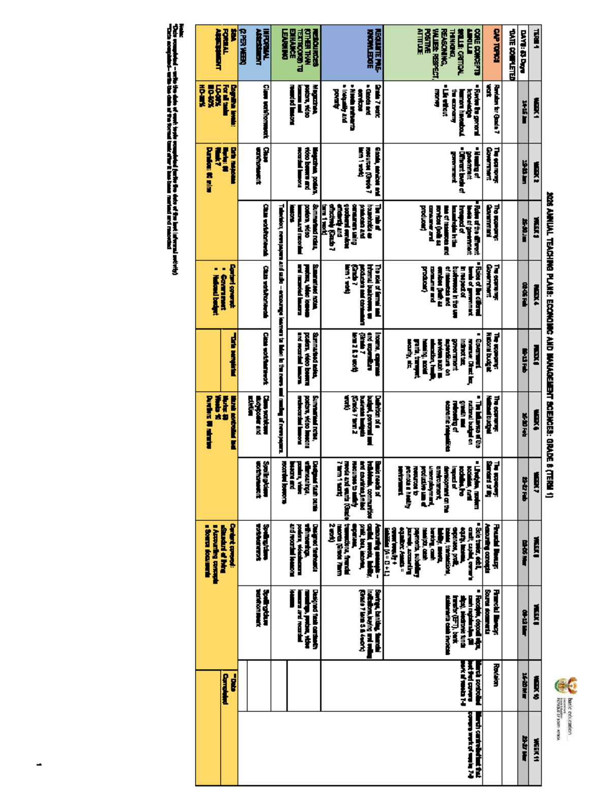 Grade 8 2026 ATP - Eastern Cape EMS 2026 ATP - Bed411 - REVISION TERM 2 ...