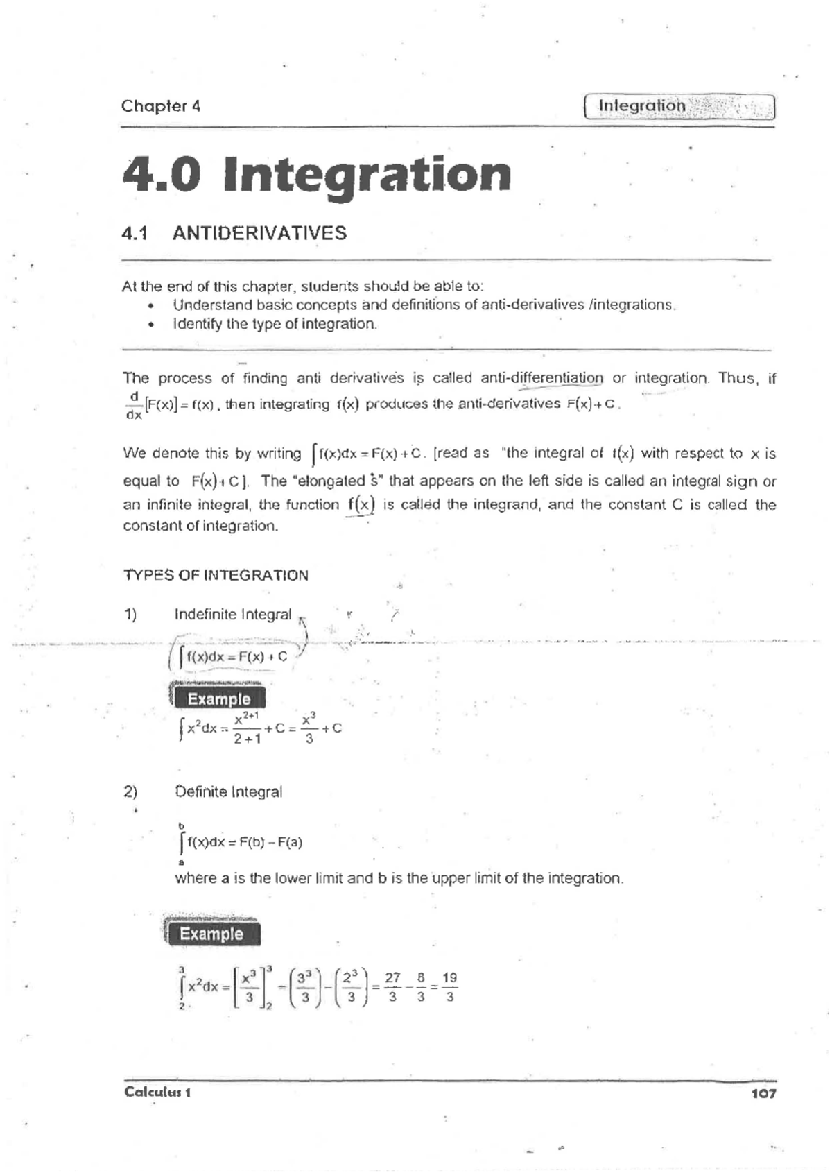 CHAP 4 Integration(manual) - Chapter 4 'r _ Integrqti ~. • • .',c;o ...