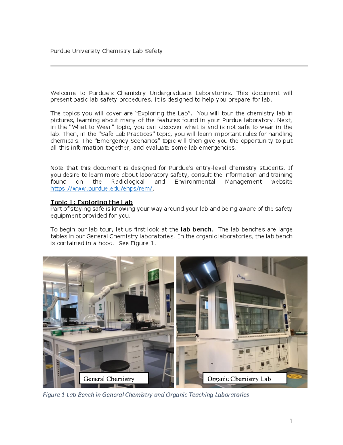 Purdue CHEM 101 Lab Safety Guidelines and Emergency Procedures - Studocu