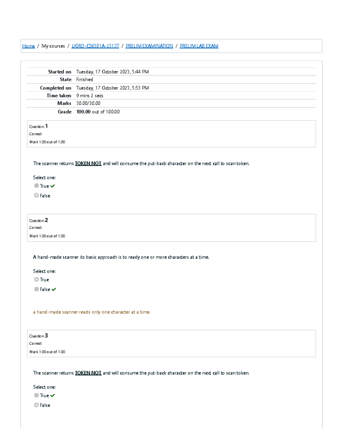 Prelim Lab Exam Review - UGRD-CS6301A-2313T - Studocu