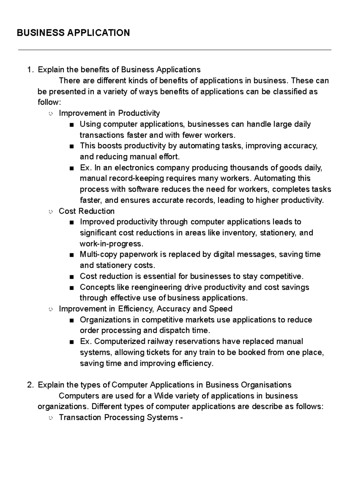Business Application - Benefits and Types of Computer Applications ...