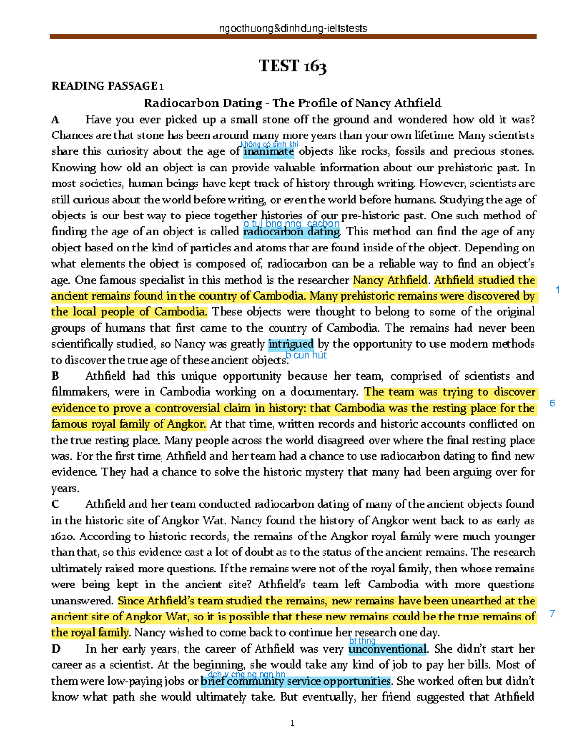 Test-163 - The Impact of Radiocarbon Dating on Cambodian History - Studocu