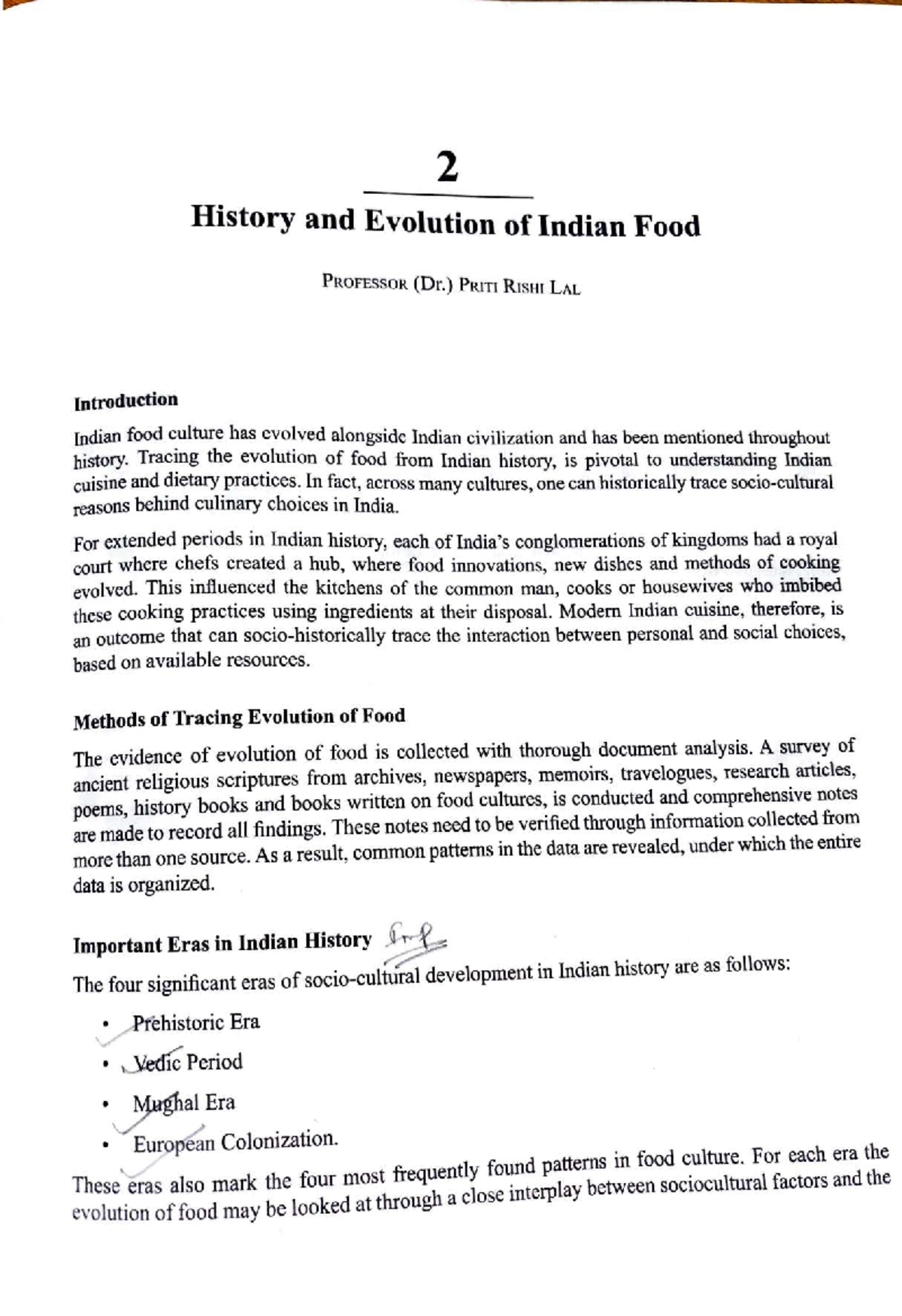 History and Evolution of Indian Food: A Comprehensive Overview - Studocu