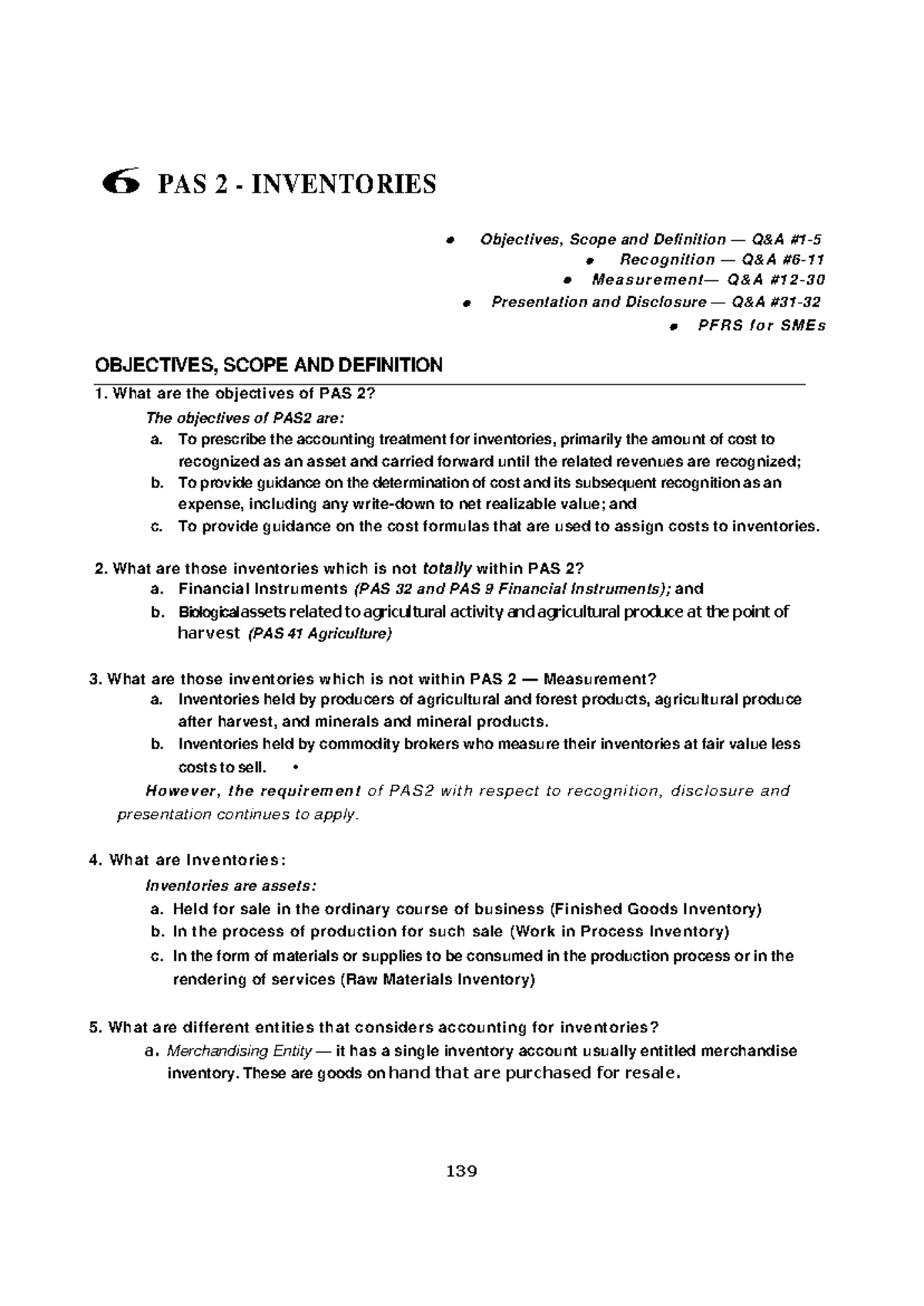 PAS-2 - Comprehensive Notes on Inventories and Accounting Treatment ...
