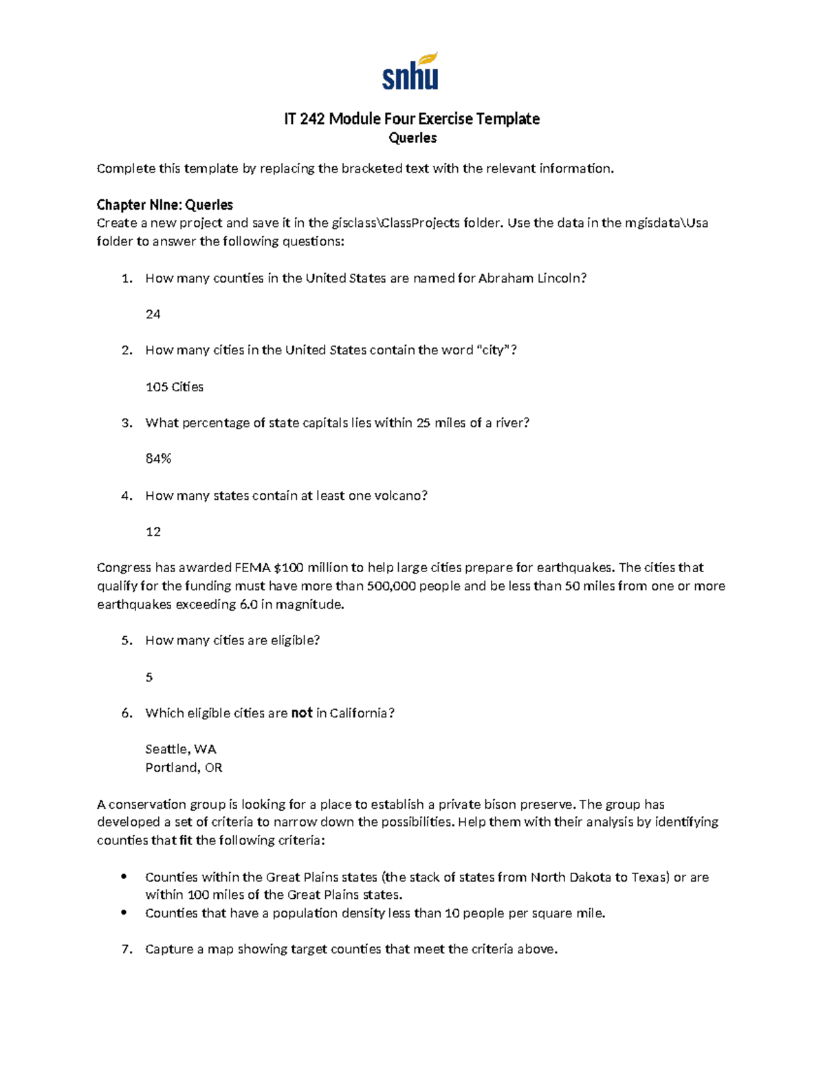 IT 242 Module 4 Exercise: Queries and Data Analysis Tasks - Studocu