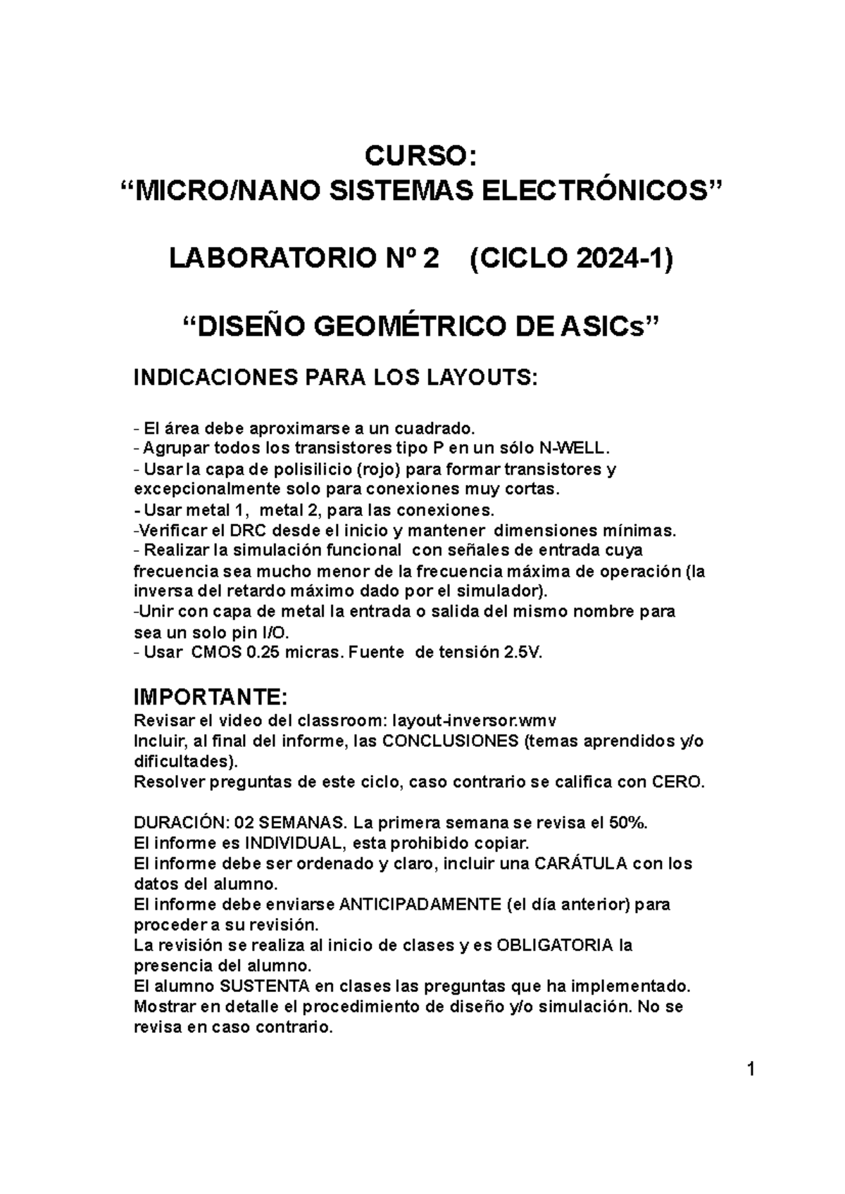 Laboratorio N° 2: Diseño Geométrico de ASICs - Micro/Nano Sistemas ...
