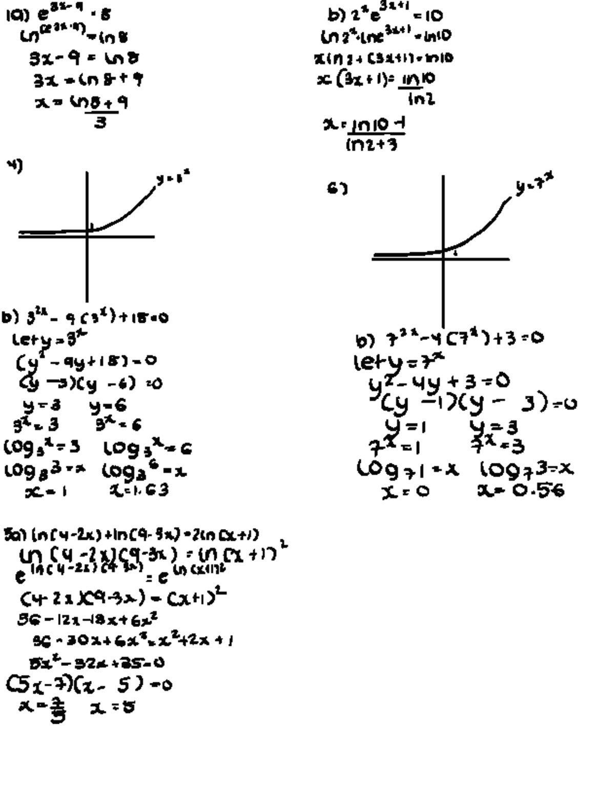 Calculus and Logarithmic Functions: Solutions and Explanations (MATH ...