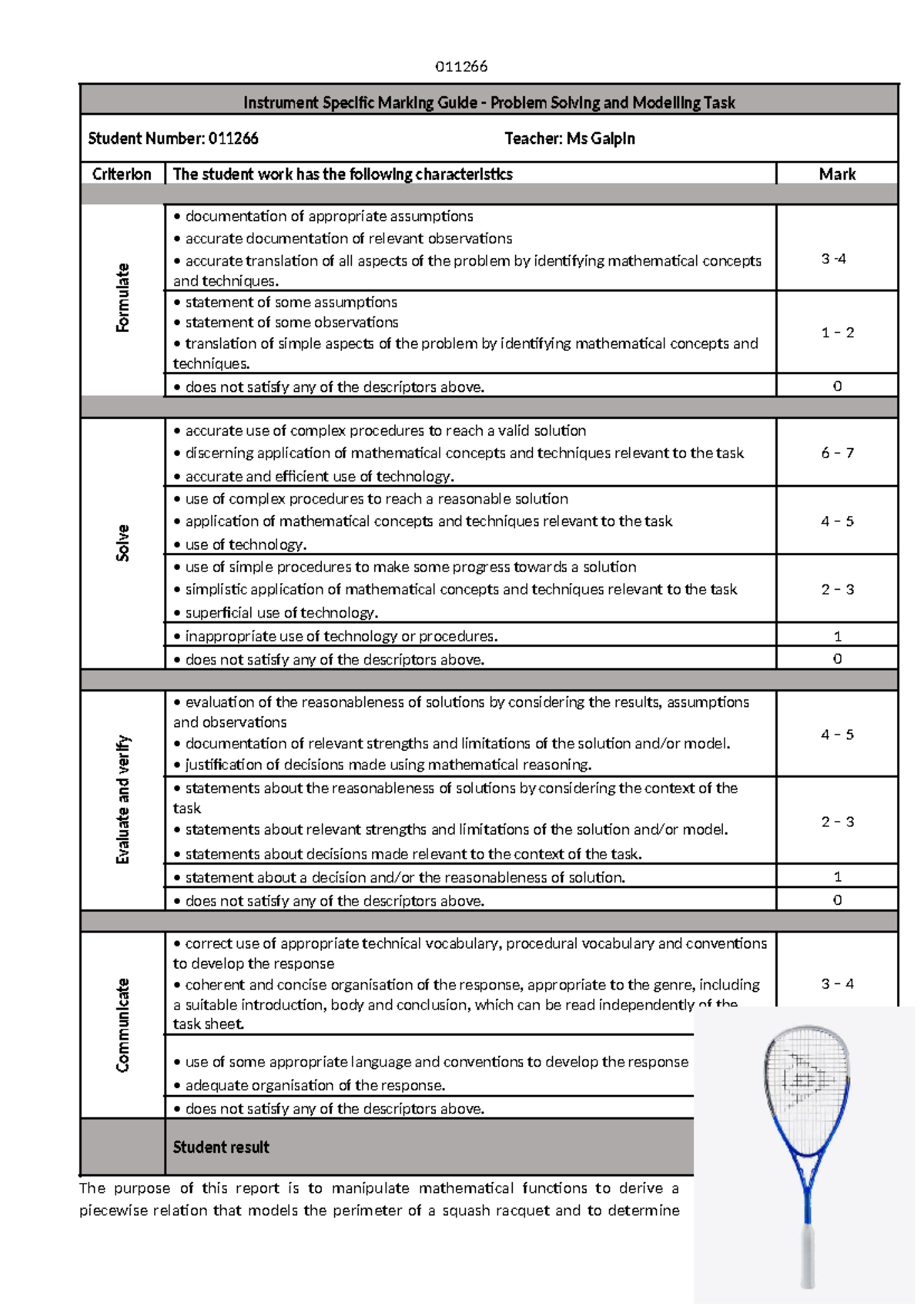 011266 Methods IA1 PSMT 2023: Marking Guide for PSMT Assessment - Studocu