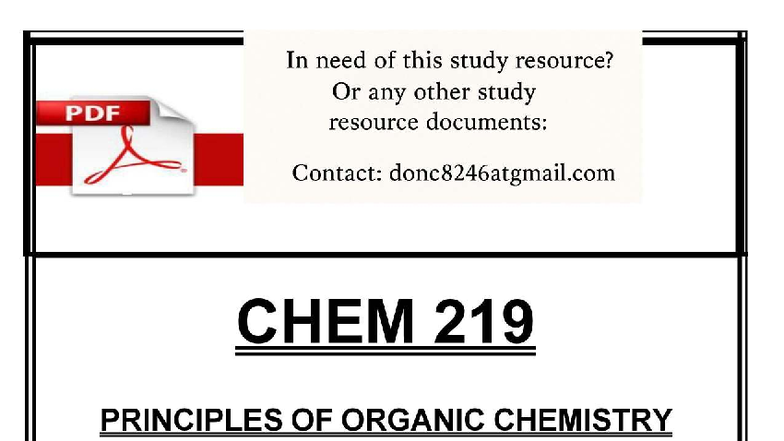 CHEM 219 Module 7 Exam 2026 with Answer Keys and Solutions - Studocu