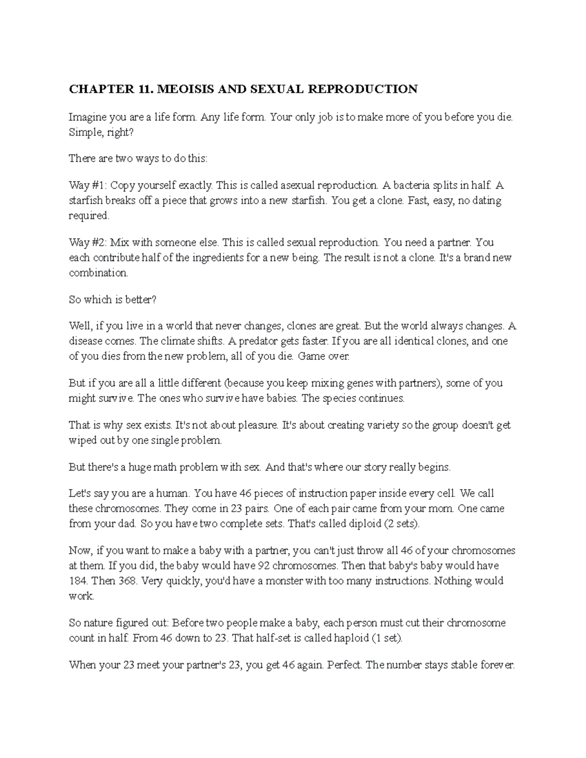 Chapter 11: Meiosis and Sexual Reproduction Explained - Studocu