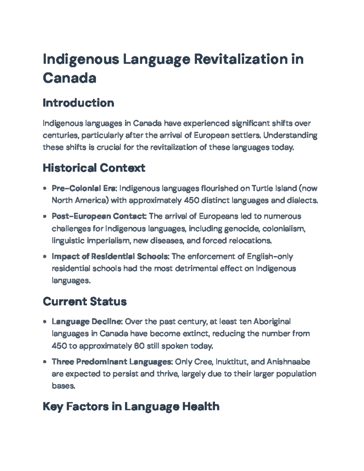Strategies for Indigenous Language Revitalization in Canada: A Study ...