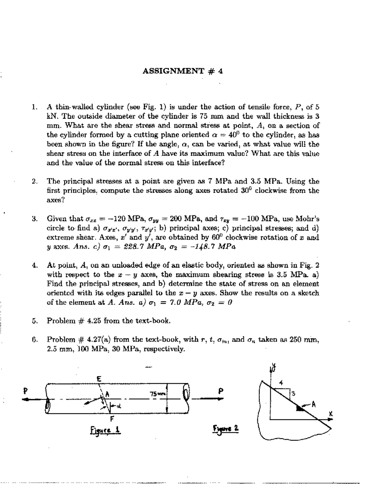 Hw 4 - homework - Mechanics of Solids - Studocu