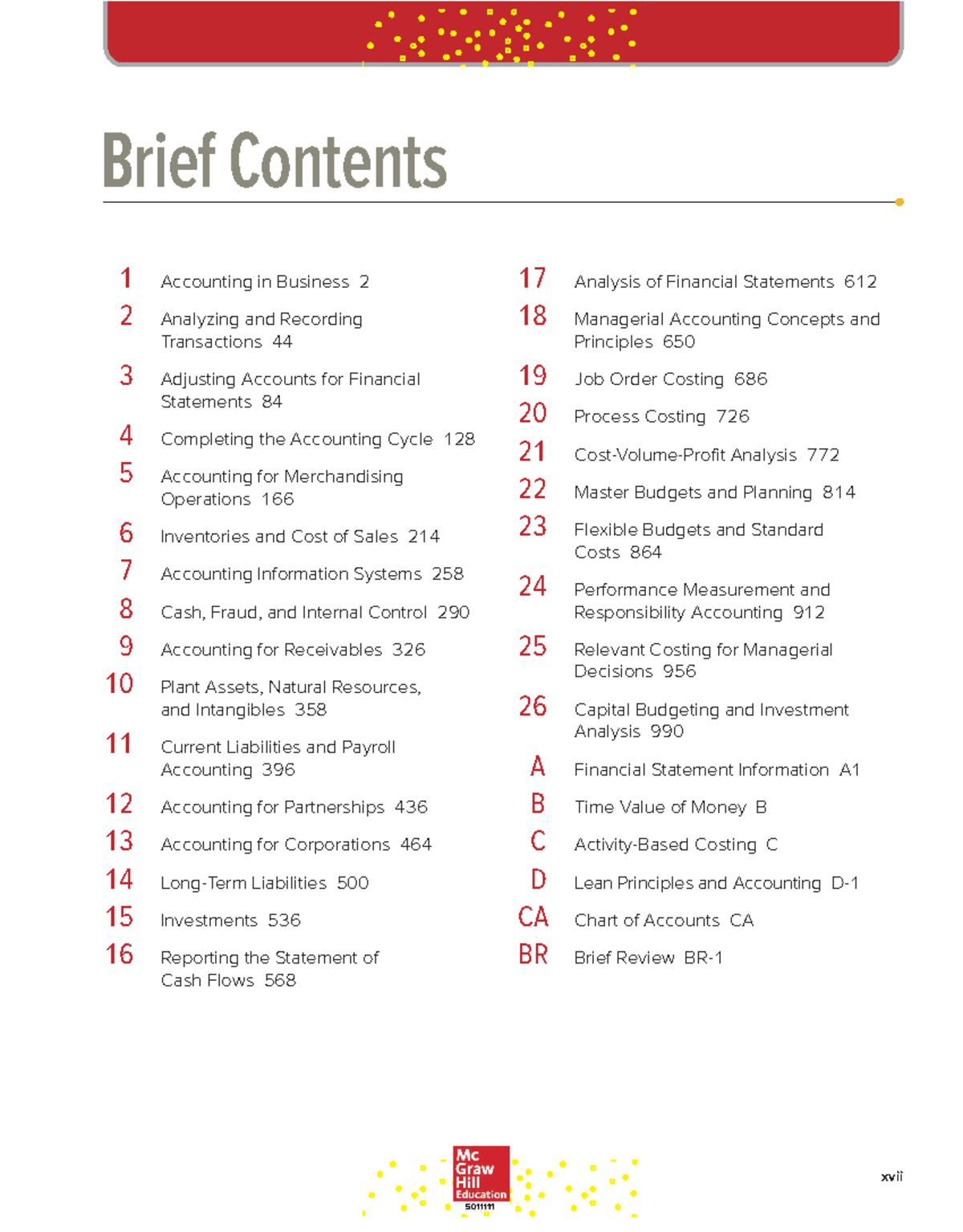 SA7180 2 Fundamental Accounting Principles Contents - xvii Brief ...