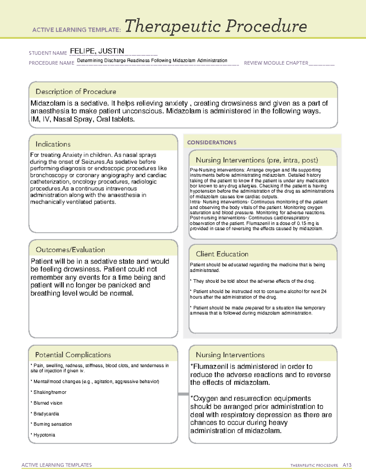 Template 1 - lecture - ACTIVE LEARNING TEMPLATES THERAPEUTIC PROCEDURE ...