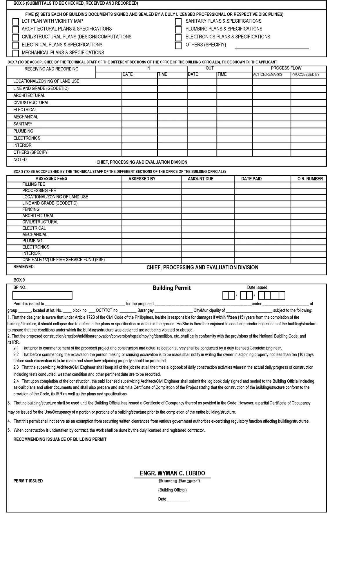 Civil-Structural Permit Application - DPWH Form No. 2003-001-ID - Studocu