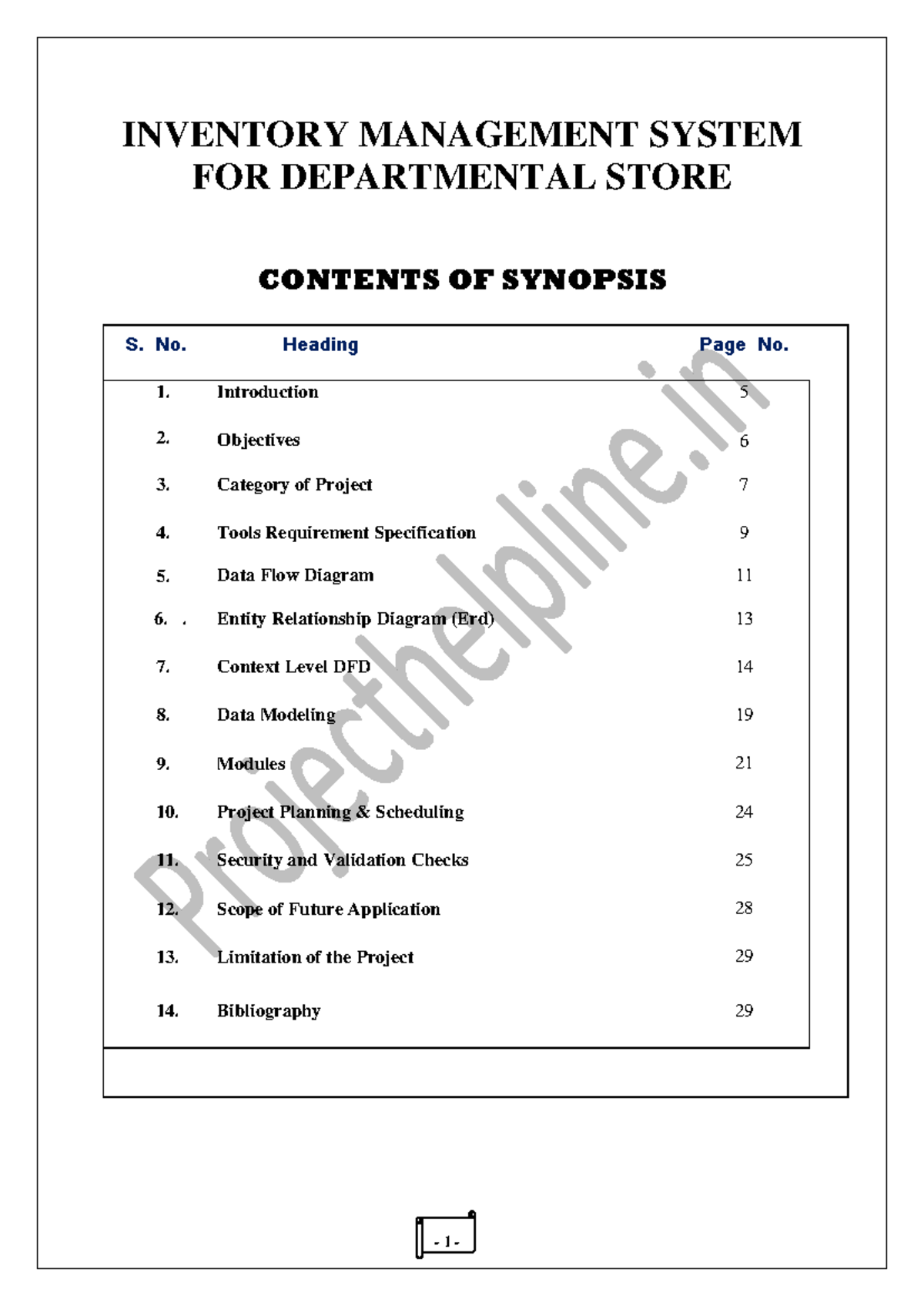 INVENTORY MANAGEMENT SYSTEM FOR DEPARTMENTAL STORE (IT 101) - Studocu
