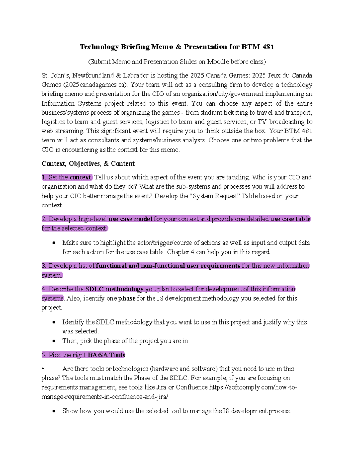 Memo and Tech Briefing Outline - Technology Briefing Memo ...