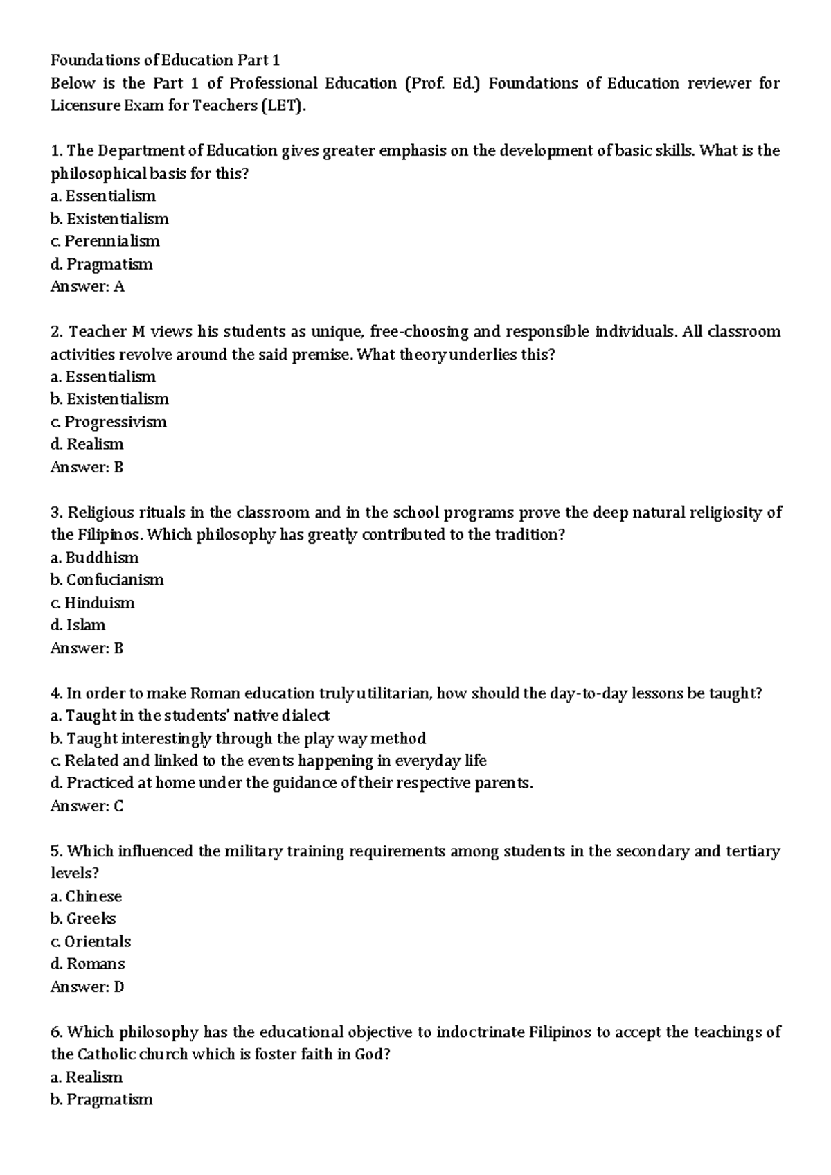 LET Prof Ed Reviewer-1 - Comprehensive Licensure Exam for Teachers ...