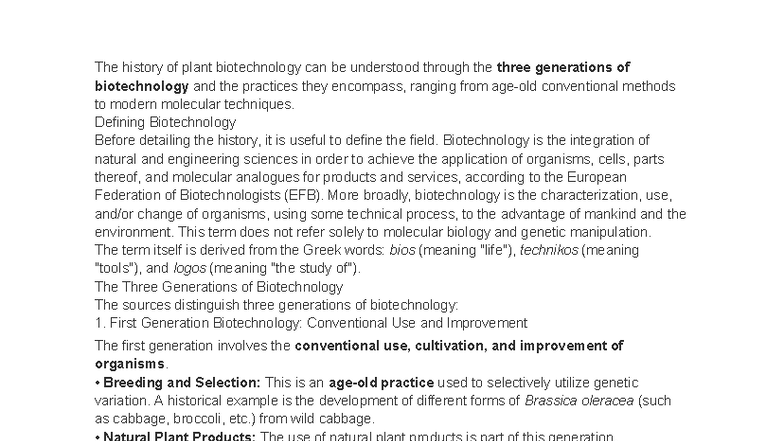 Lecture 1: The Evolution and Relevance of Biotechnology (BIO154) - Studocu