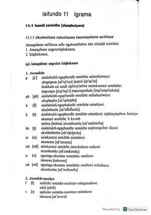 4 Isixhosa HL Grade 11 Worksheet Analysis OF Novel WITH Questions ...