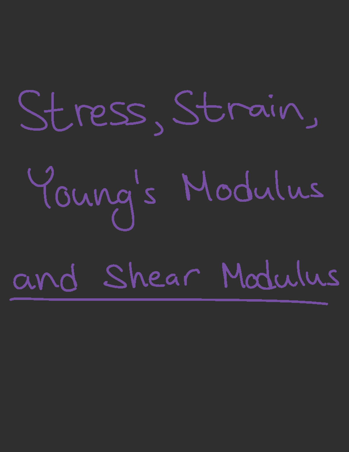 Stress-Strain Modulus & Shear Exercises - Study Guide 12 Solutions ...