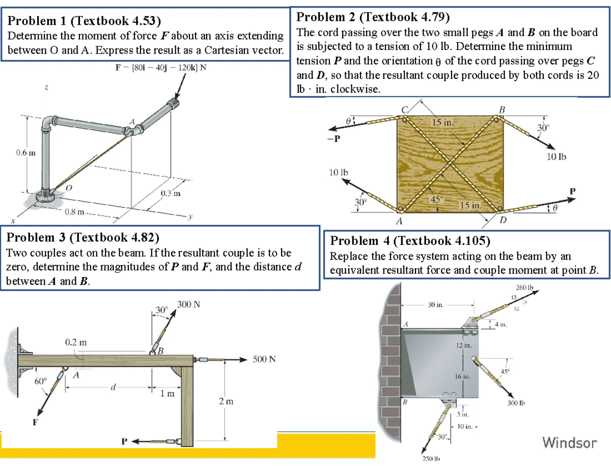 Extra Problems-Chapter 4 - Two-Dimensional Problems 4. Determine the angle at which the 500-N ...