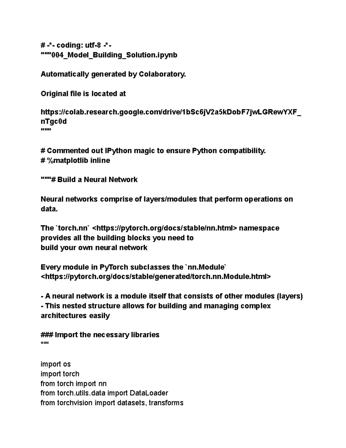 Model Building- Deep Learning Assignment - coding: utf-8 - - Studocu
