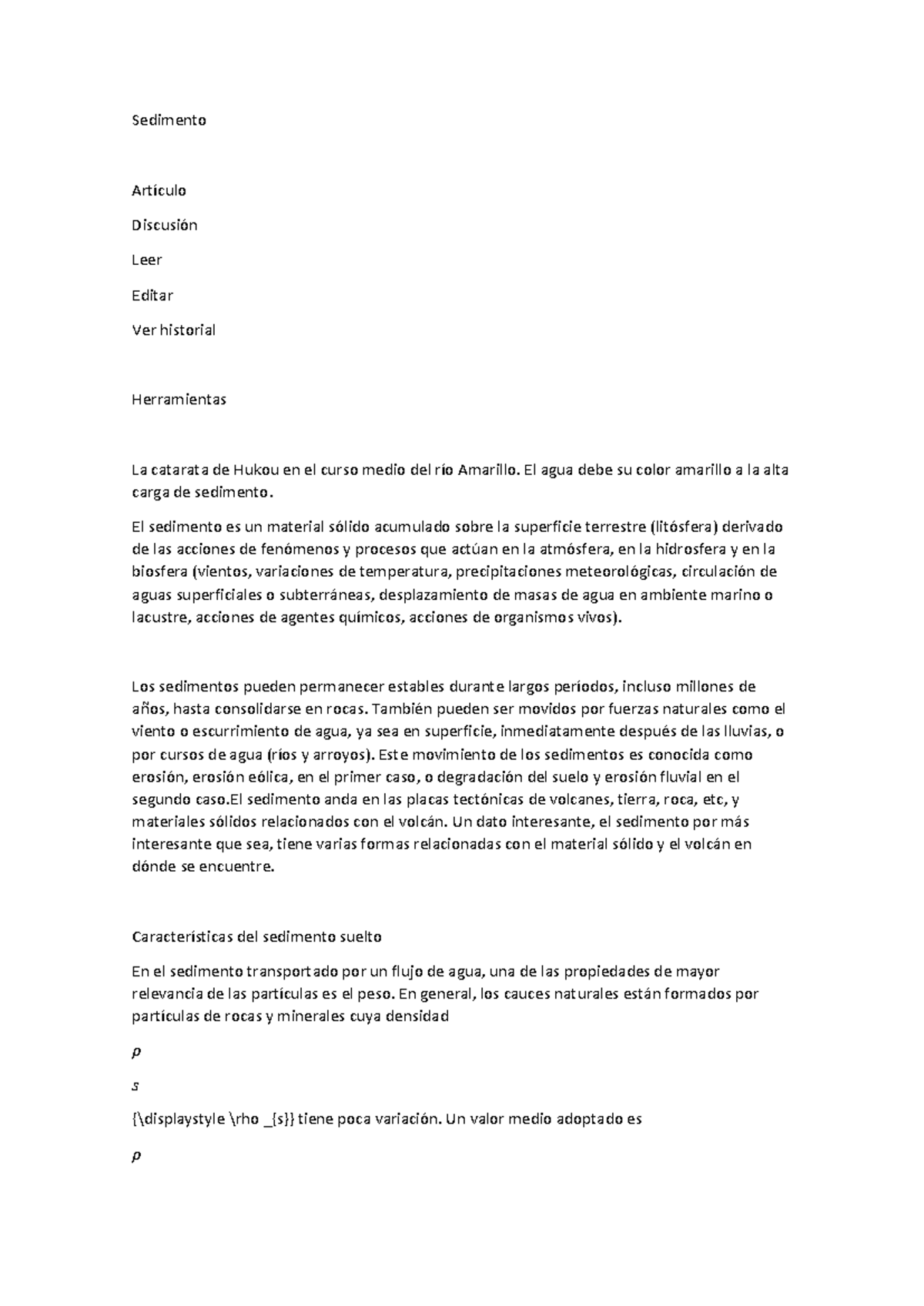 Sedimento - sedimientos - Sedimento Artículo Discusión Leer Editar Ver ...