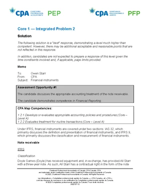 PEP Core 1 - Practice Case 2 - Chartered Professional Accountants of ...