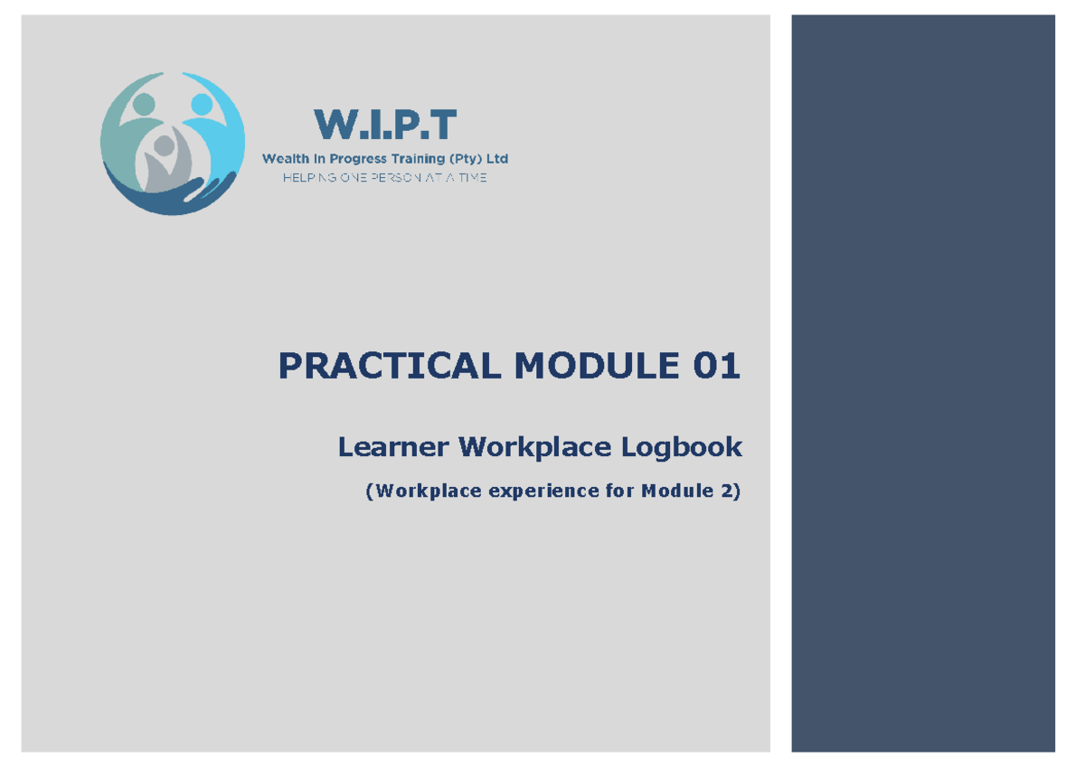 WM-01 - Module 1 - Workplace Logbook Assignment Guidelines - Studocu